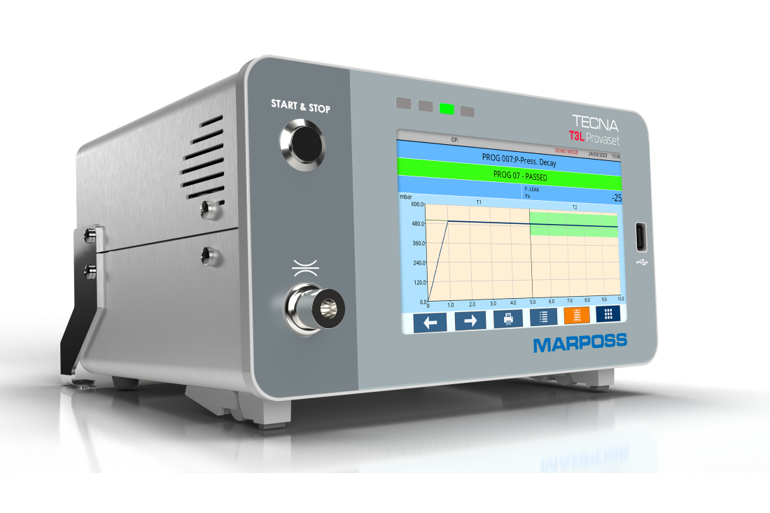 MARPOSS leak tester: absolute pressure decay