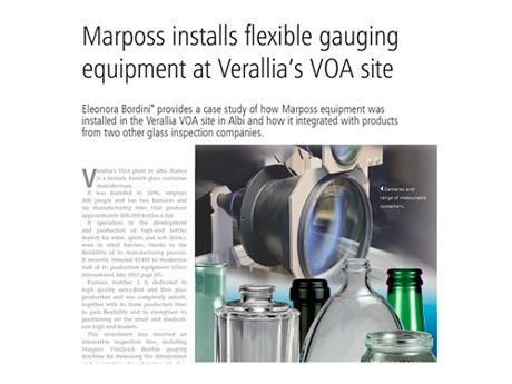 MARPOSS news - MARPOSS installs flexible gauging equipment at verallia's voa site